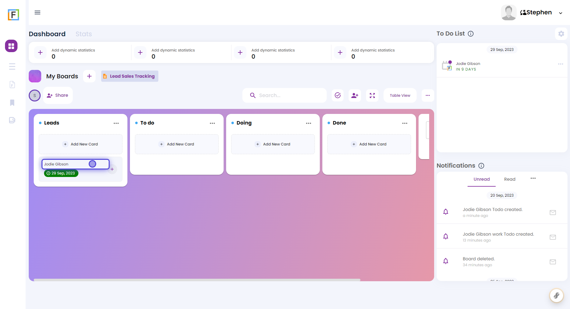 Assigning a Label to a Card