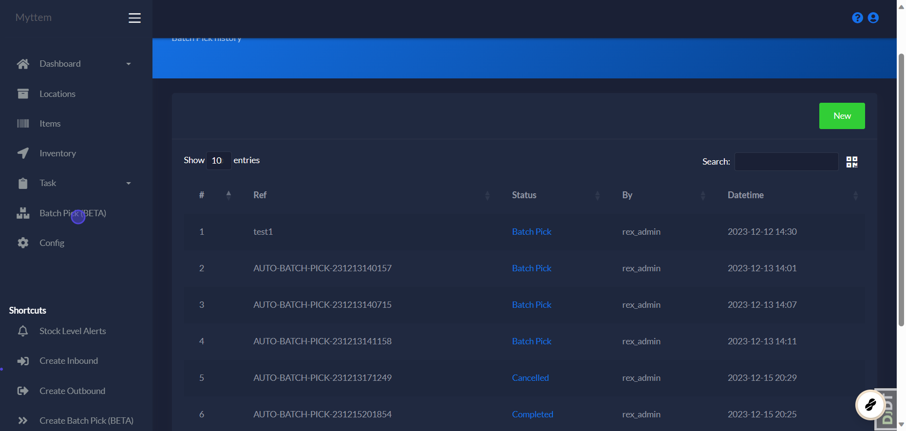 How to check Batch Pick status