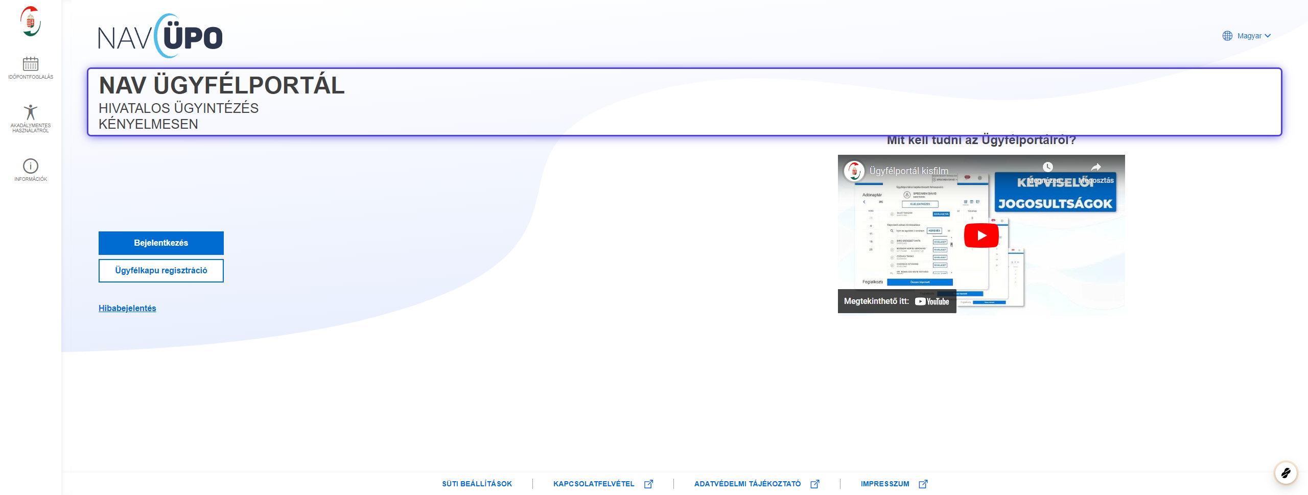 Workflow with ugyfelportal.nav.gov.hu and kau.gov.hu