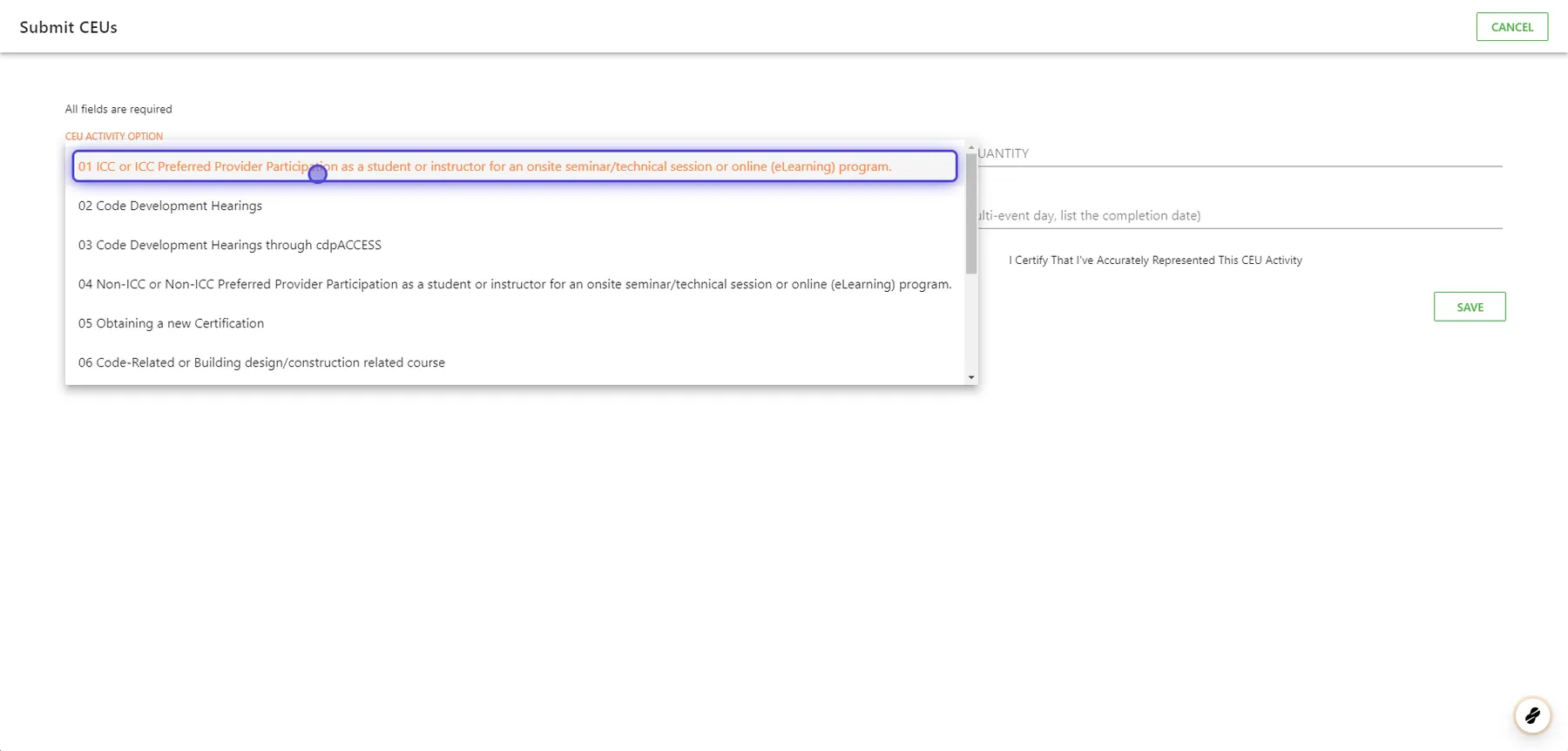 Guide to Self-Reporting ICC CEUs