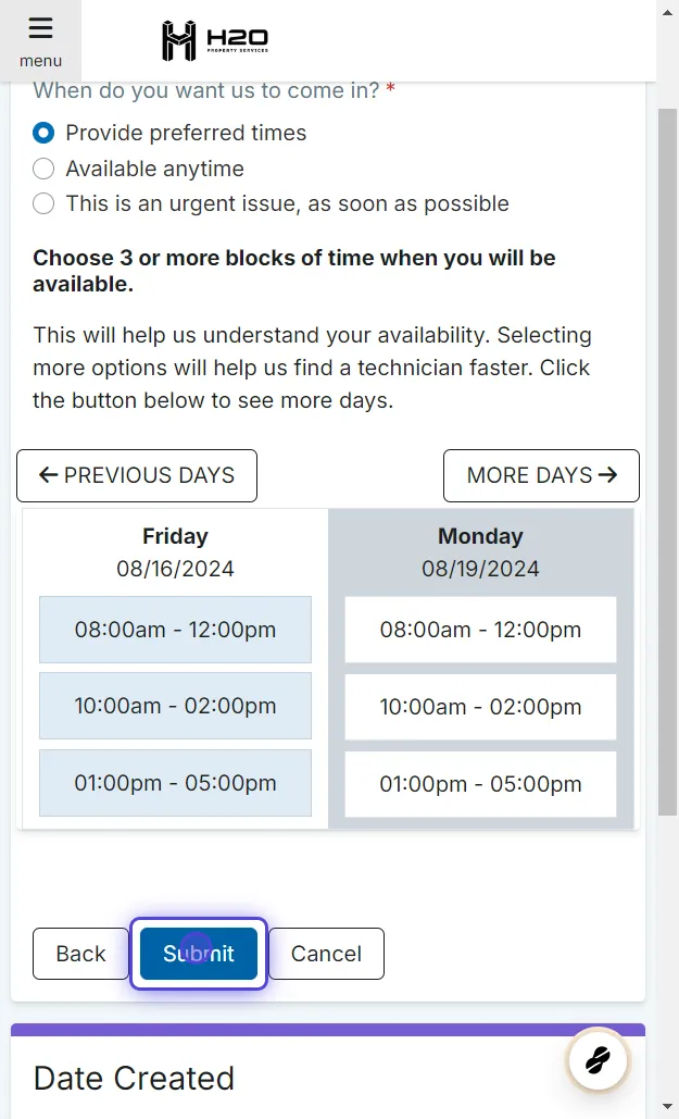 Submit a Maintenance Request using AppFolio