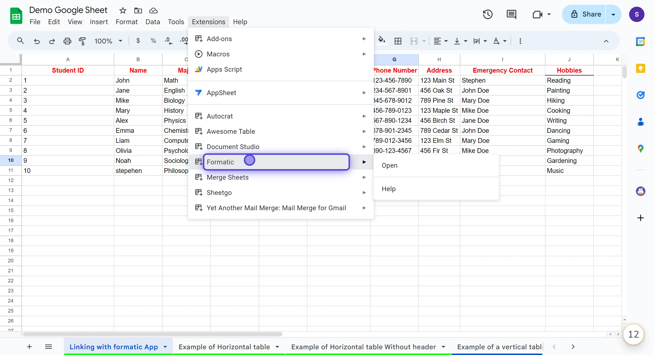 Integrating Google Sheets Tables and Google Form Responses with ...