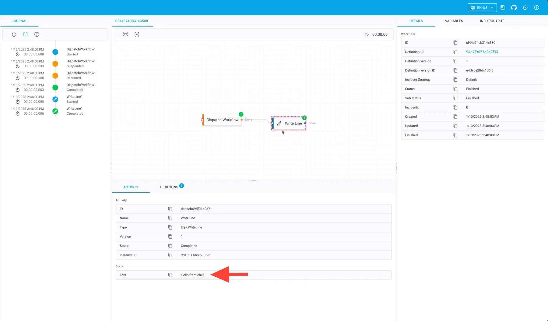 Dispatch Workflow Activity