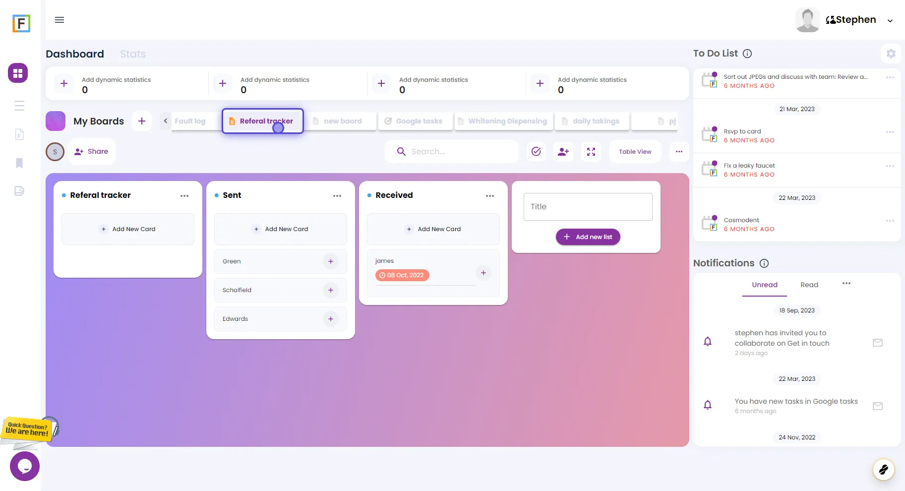 Reordering Your Boards