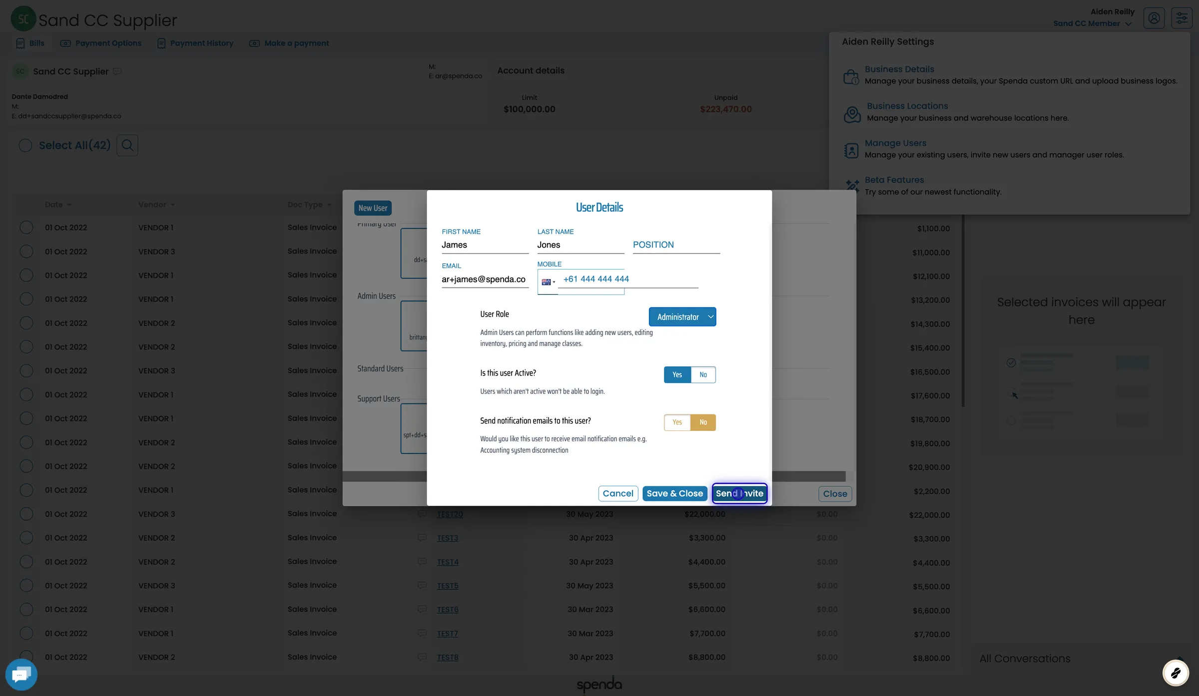 How to add new users in Spenda