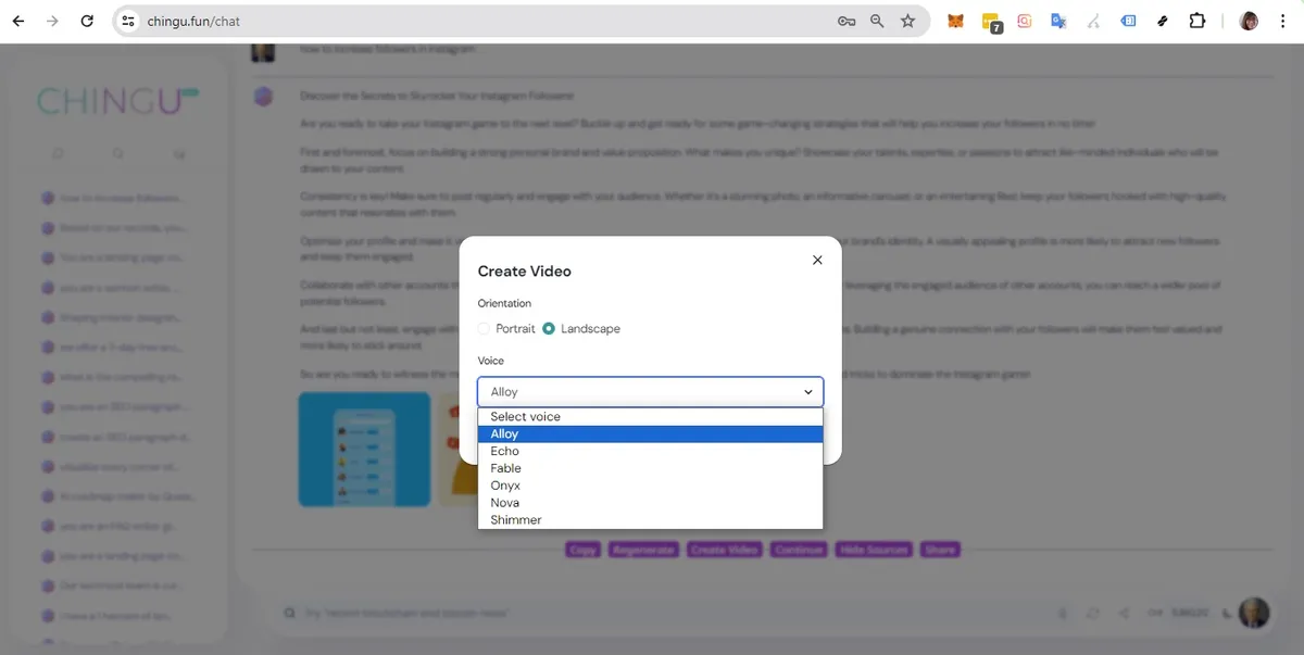Guide with Chingu Auto-Video Generation