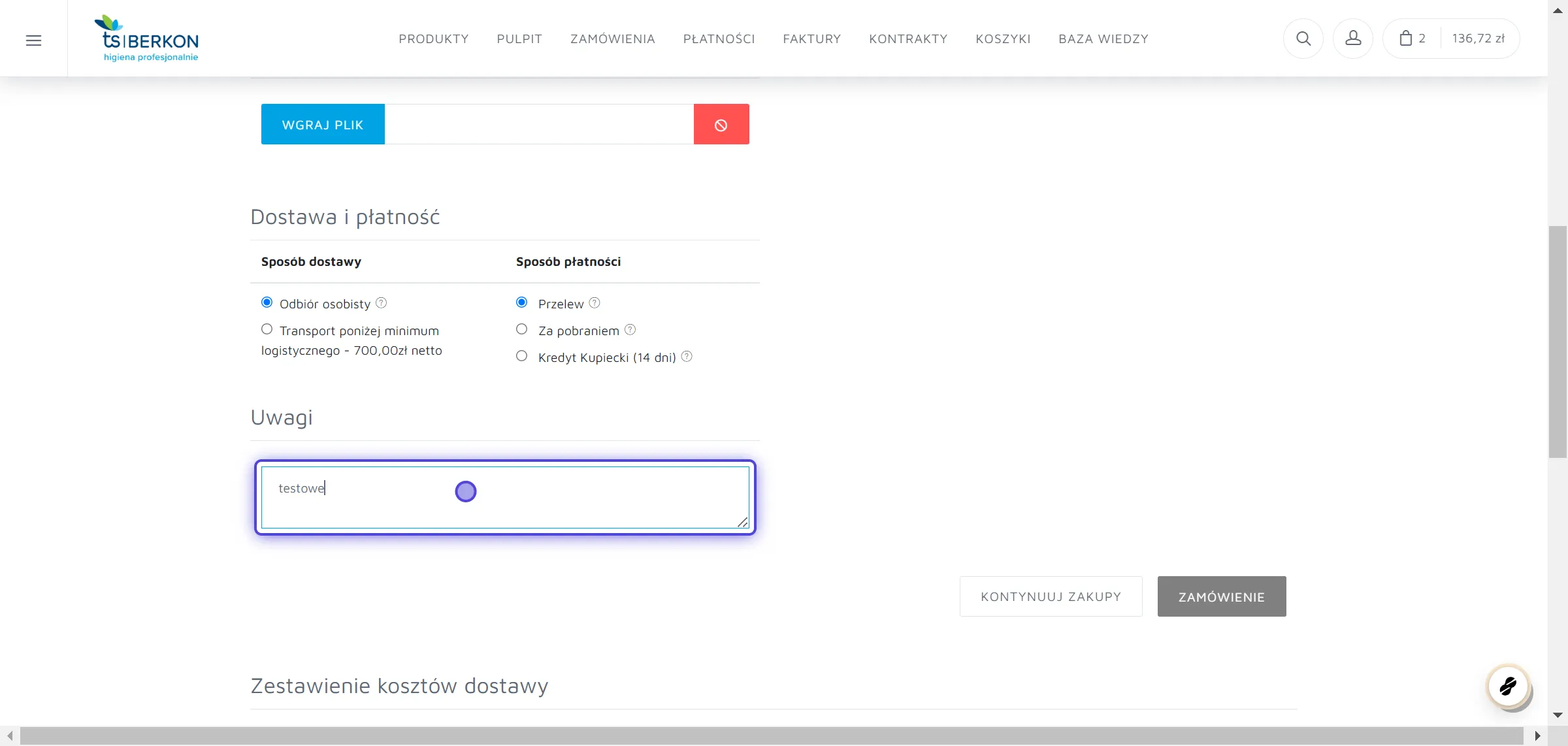 Workflow with b2b.berkon.pl