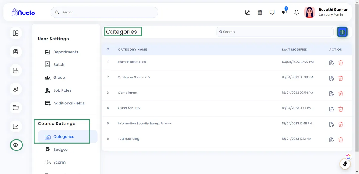 How to create Categories in the LMS?