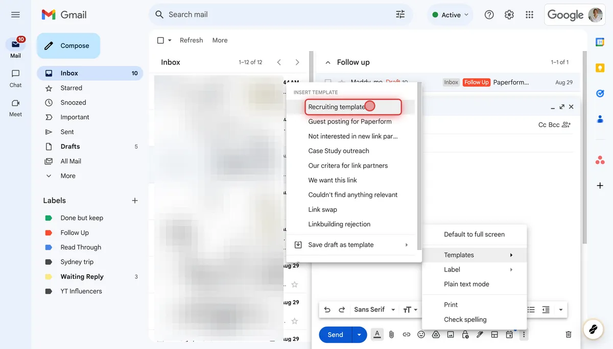 How to create and send email templates in Gmail