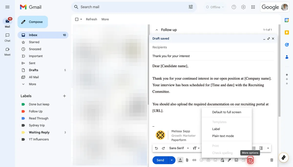 How to create and send email templates in Gmail