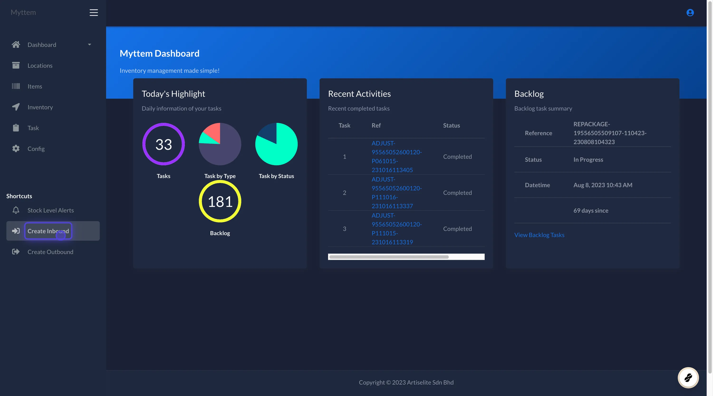 How to Create Inbound/Outbound Task