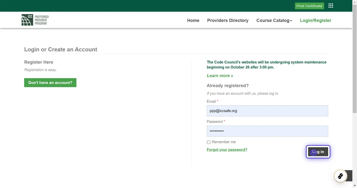 Log in to Your Preferred Provider Account