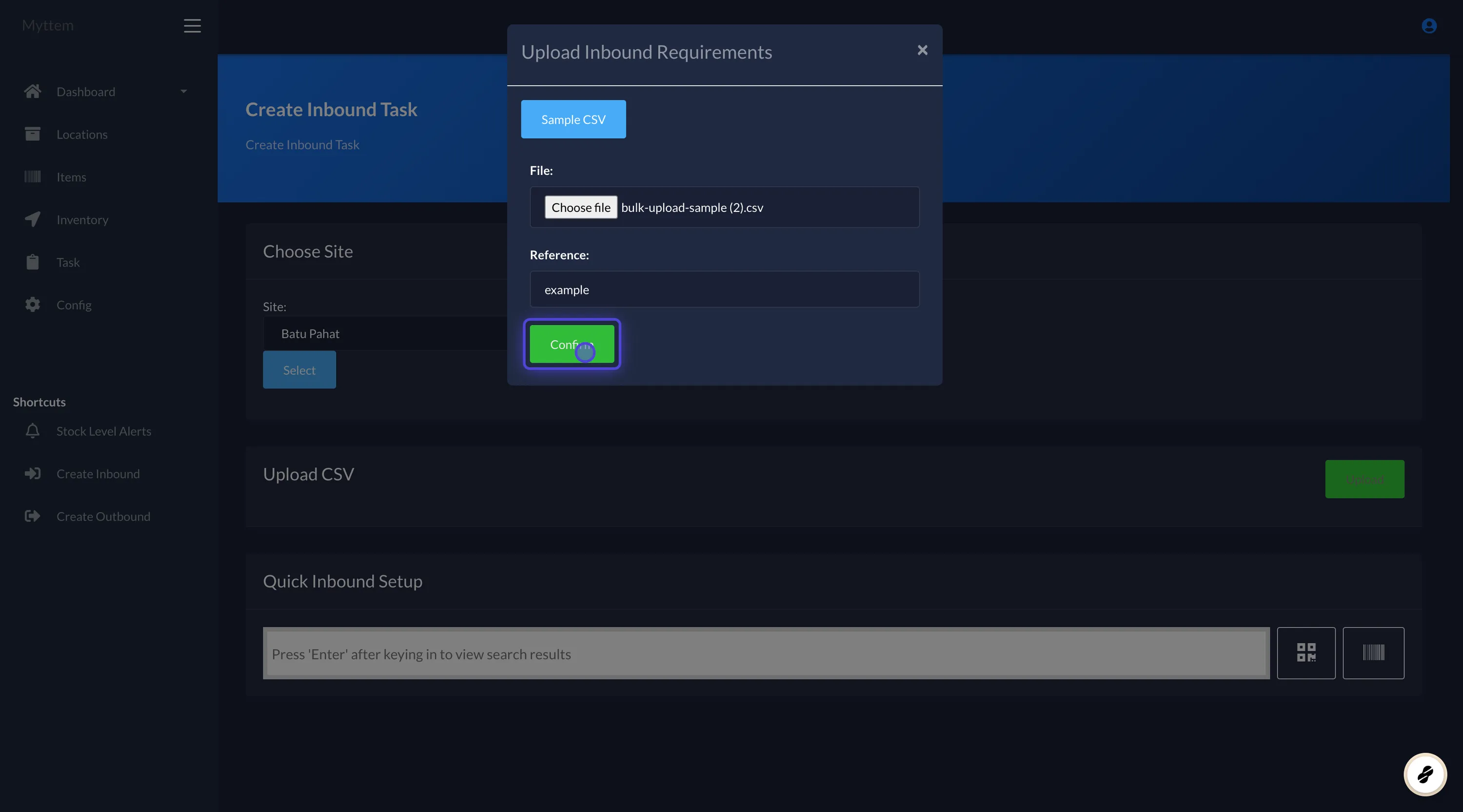 How to Create Inbound/Outbound Task