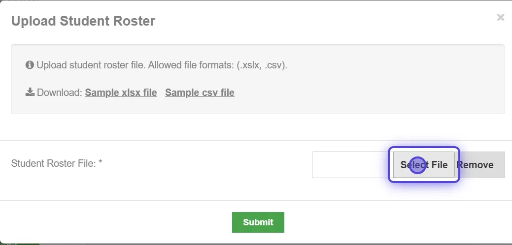 Upload a Course Roster