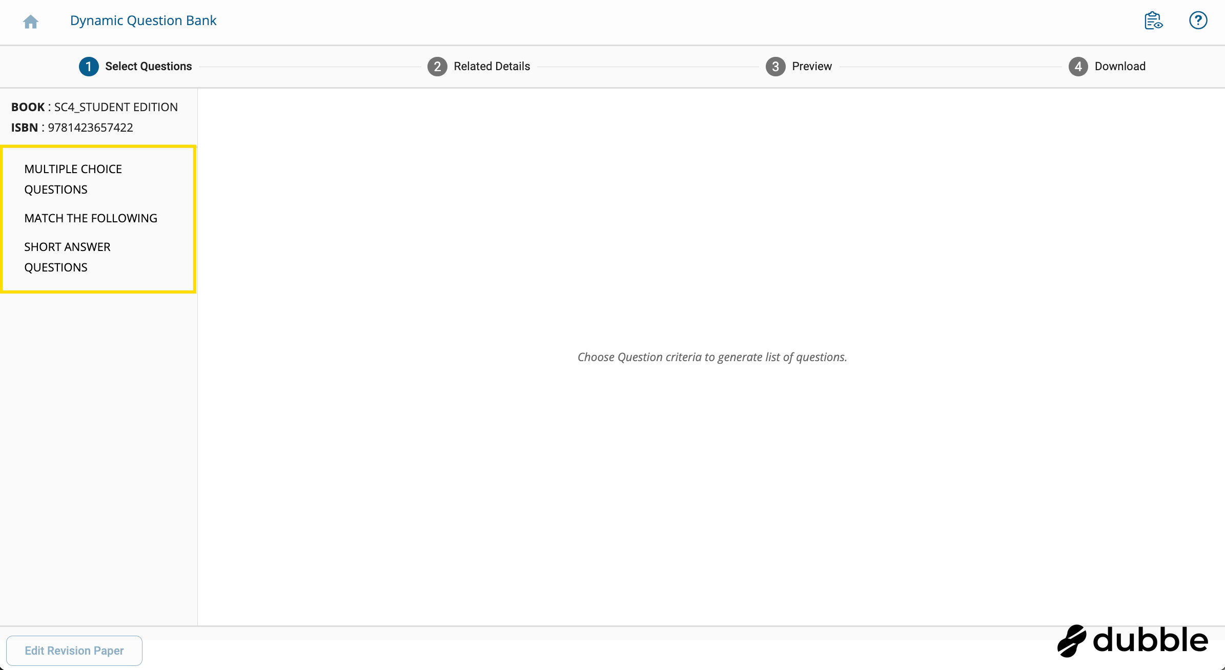 Dynamic Question Bank (DQB)
