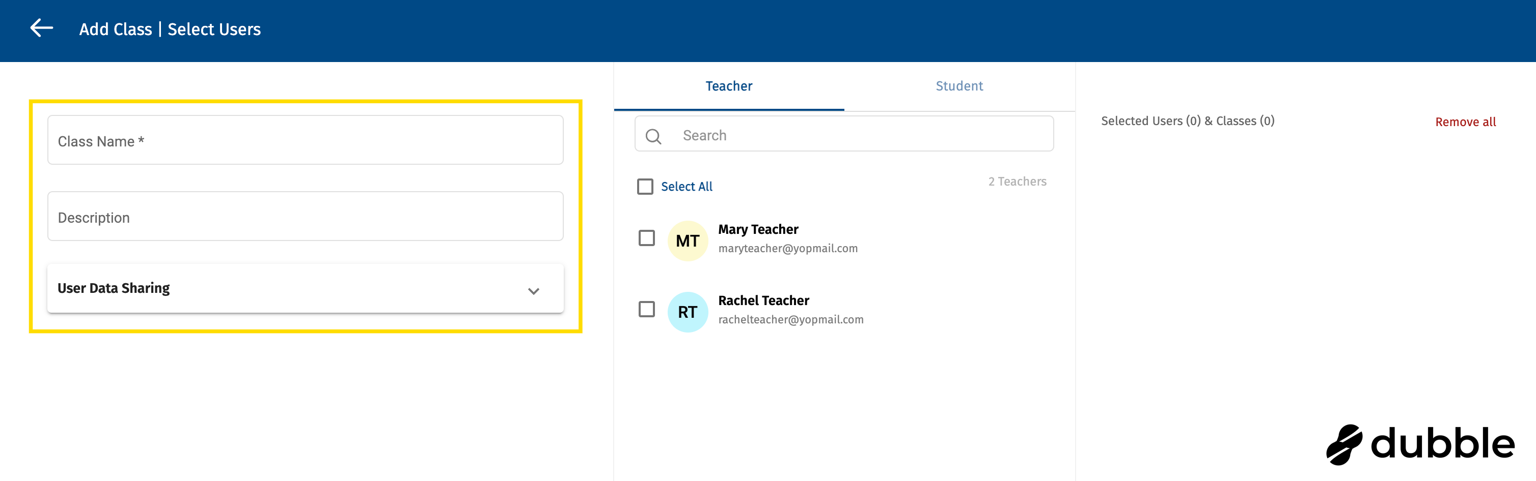 Creating Individual Classes